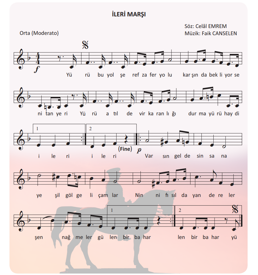 İleri Marşı Notaları | Notalar Net | Kolay Nota